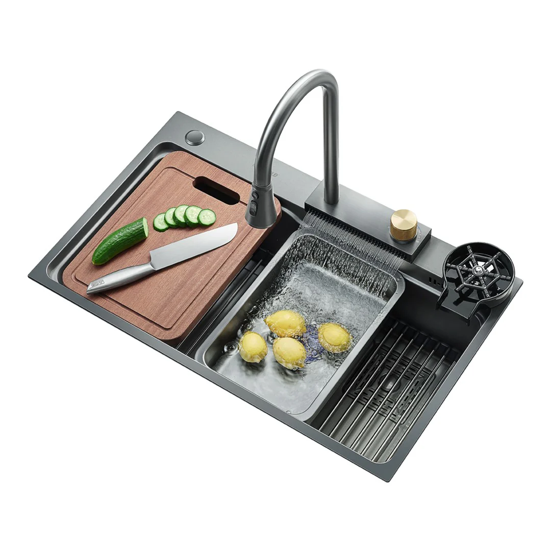 Fregador de 75 x 46 x 22.5cm Acero Inox con Griferia – Arte Cocinas S.A.